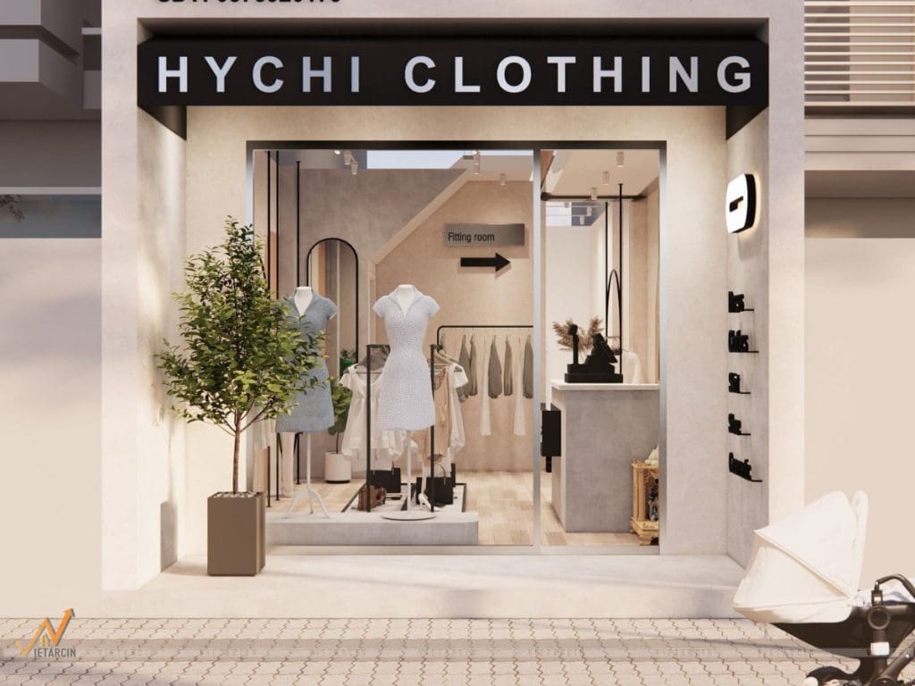 15 mẫu thiết kế shop quần áo đẹp thu hút mọi khách hàng